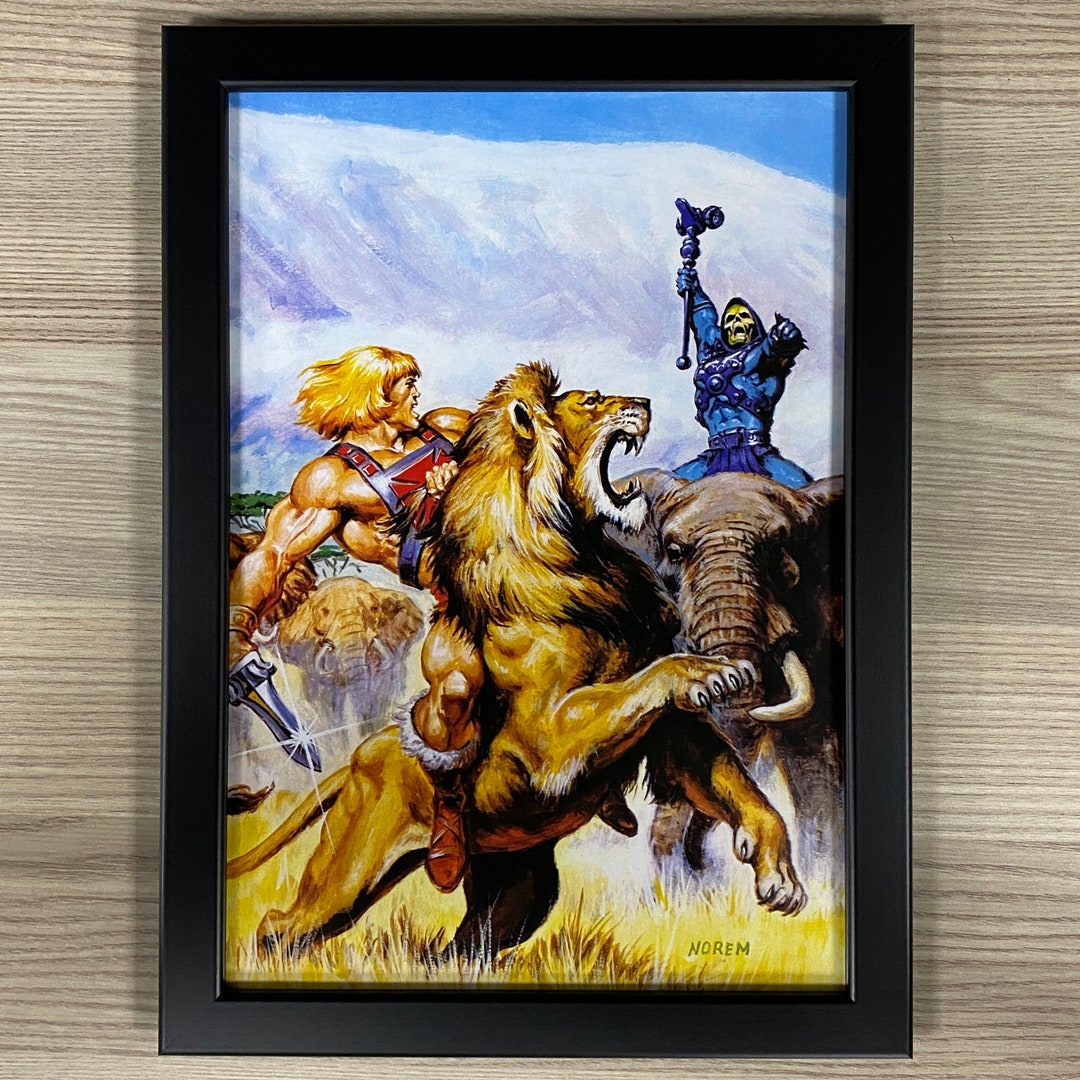 He-man Vs Skeletor Framed Art Masters of the Universe Mattel 1980's ...