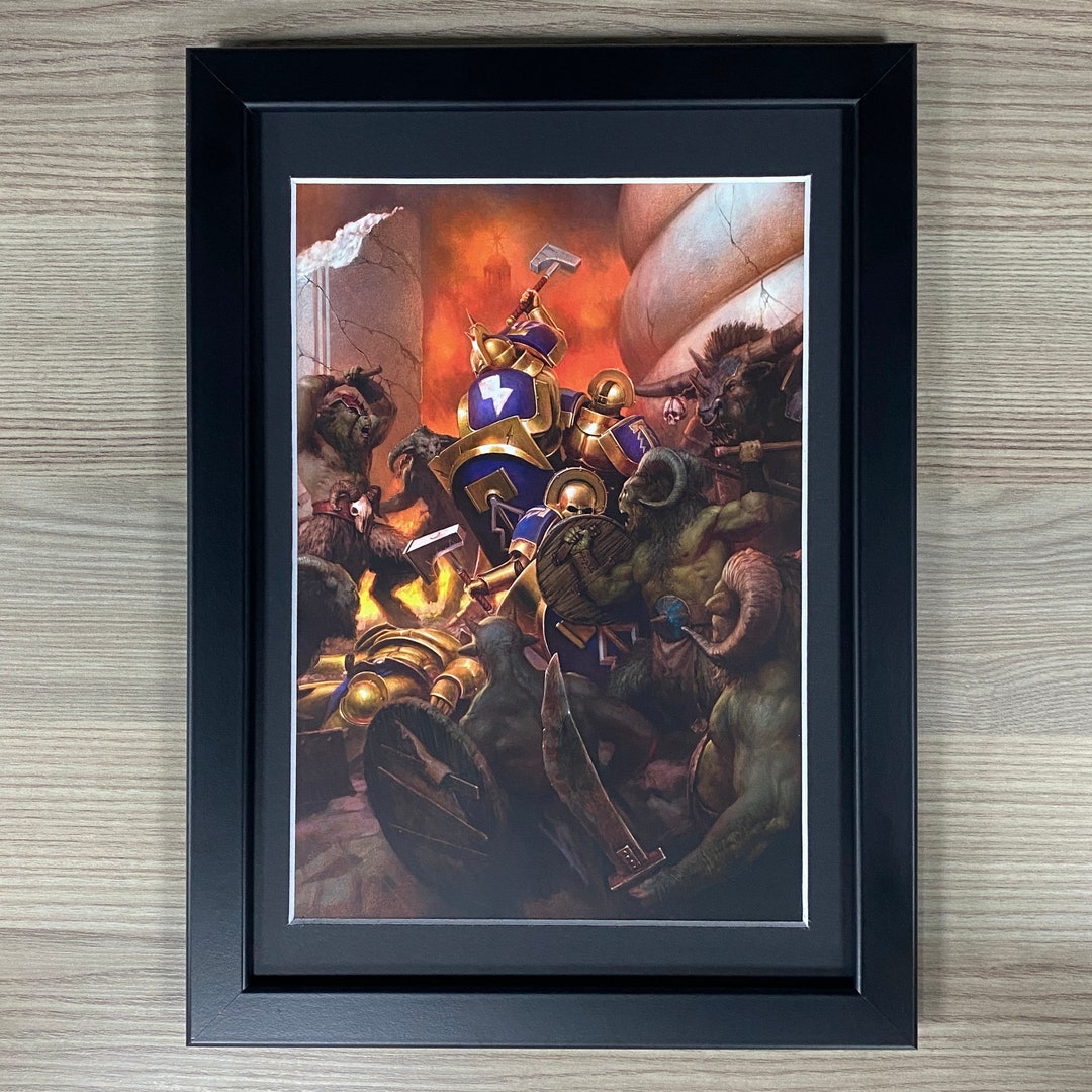 Beasts of Chaos Framed Art Beastmen Stormcast Eternals Minotaur ...
