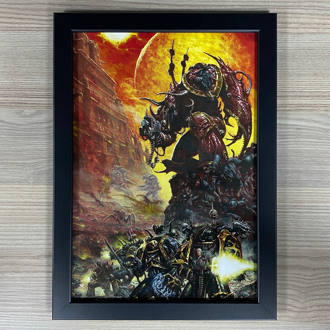 Daemon Prince Dhar'leth Framed Art Chaos Space Marines - Etsy UK