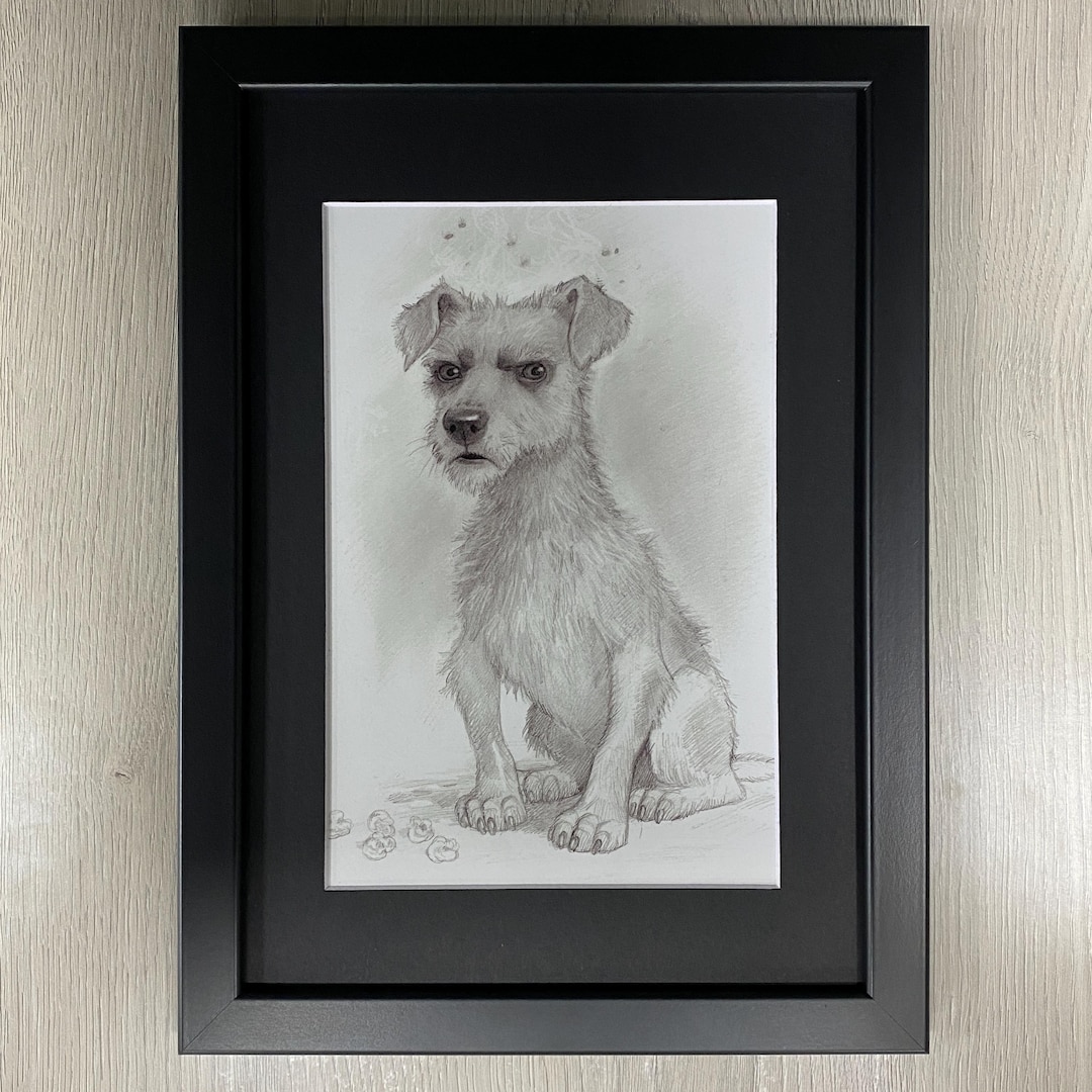 Framed Gaspode the Wonder Dog Art. Paul Kidby, Terry Pratchett ...