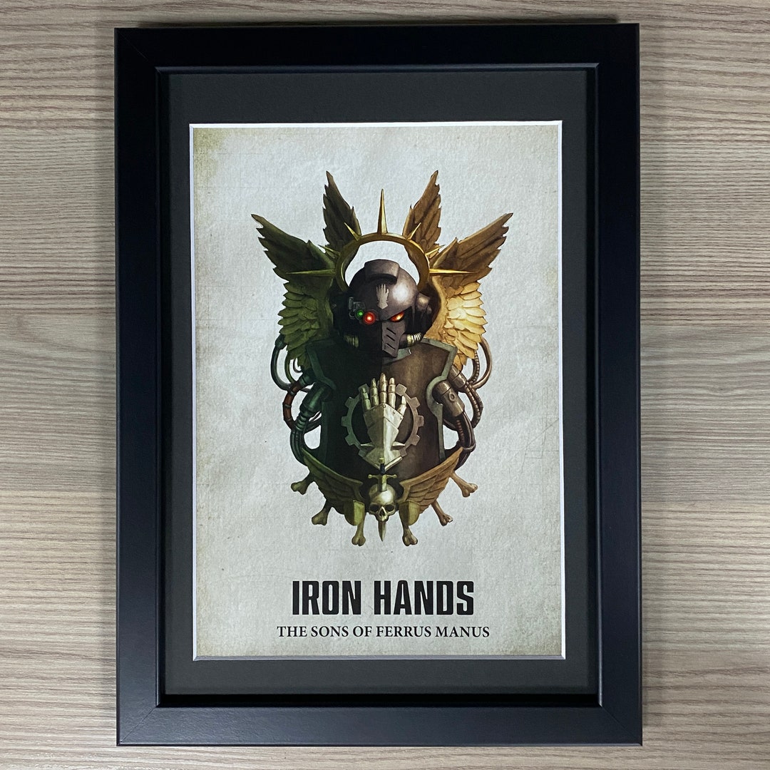 Iron Hands Framed Art Crest Space Marines Adeptus Astartes Games ...