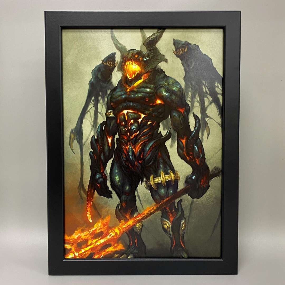 Diablo III Balrog Framed Art by Victor Lee. Blizzard Entertainment ...