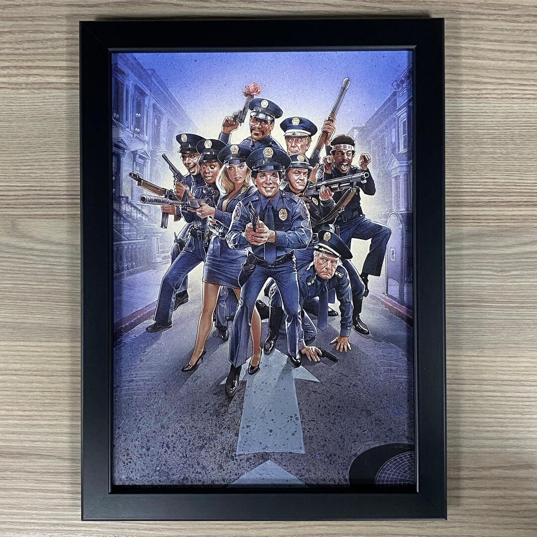 Police Academy 2 the First Assignment Framed Art. Drew Struzan, Comed, Movie, Poster, Art, 1985 ...