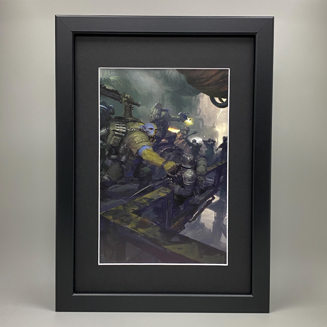 Death Korps of Krieg Vs Deathskulls Framed Art. Orks, Astra Militarum ...