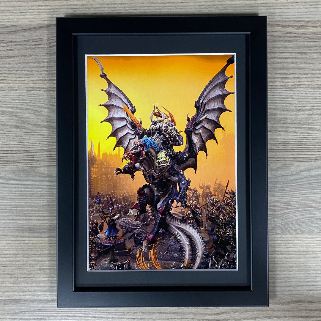 Archaon Framed Photography Art Everchosen Warriors of Realm of Chaos ...