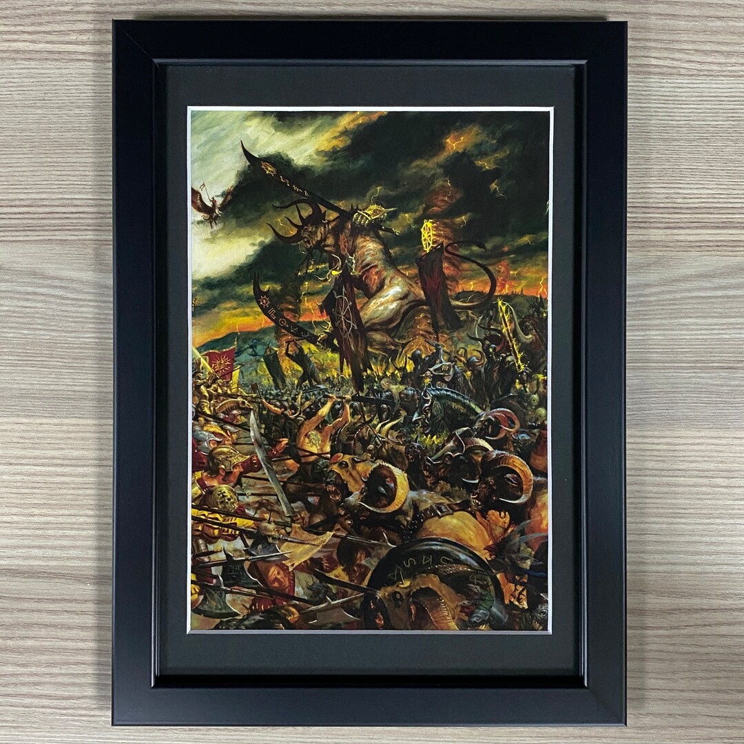 Beasts of Chaos Framed Art Beastmen Cygor Ghorgon Minotaur Beastlord ...