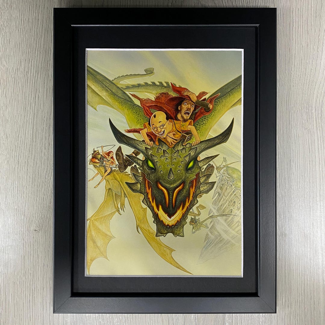 Framed the Colour of Magic Art. Rincewind, Twoflower, Paul Kidby, Terry ...