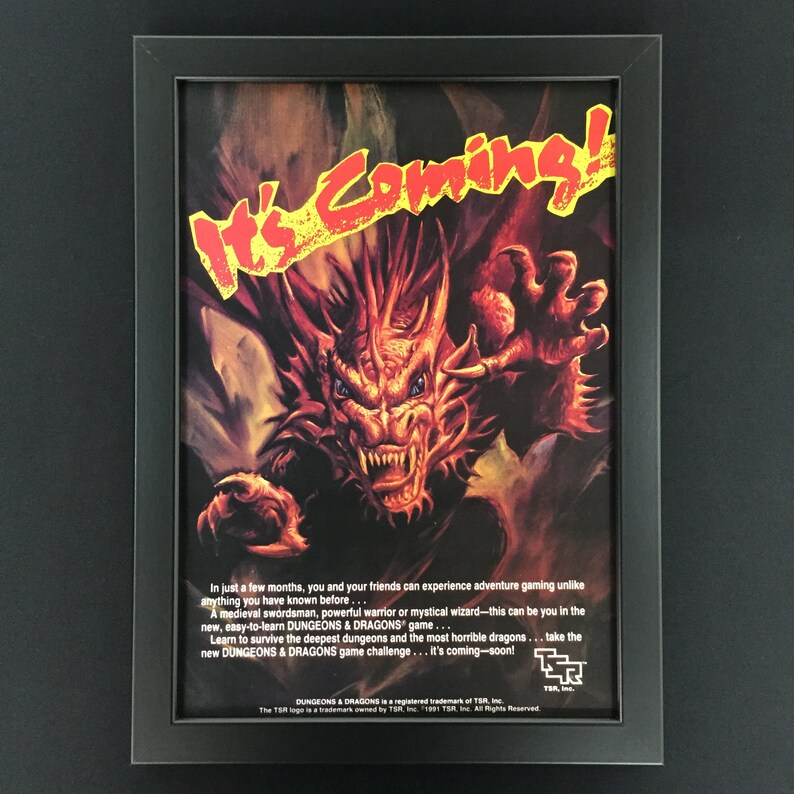 Dungeons And Dragons Framed Art Gary Gygax D&D TSR RPG | Etsy