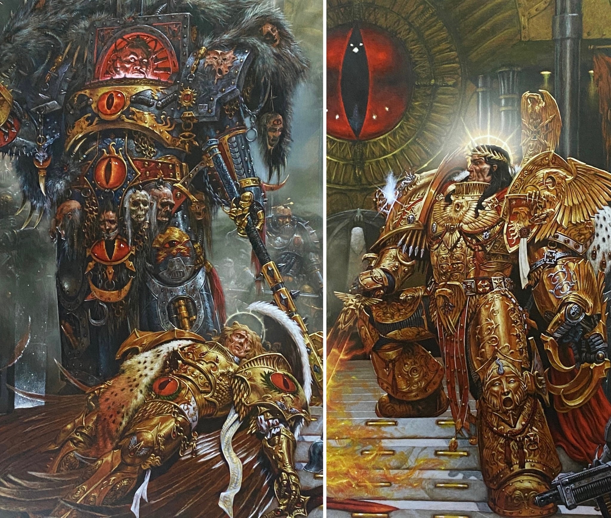 Horus Vs Emperor Framed Art Double Pack Adrian Smith Final - Etsy Australia