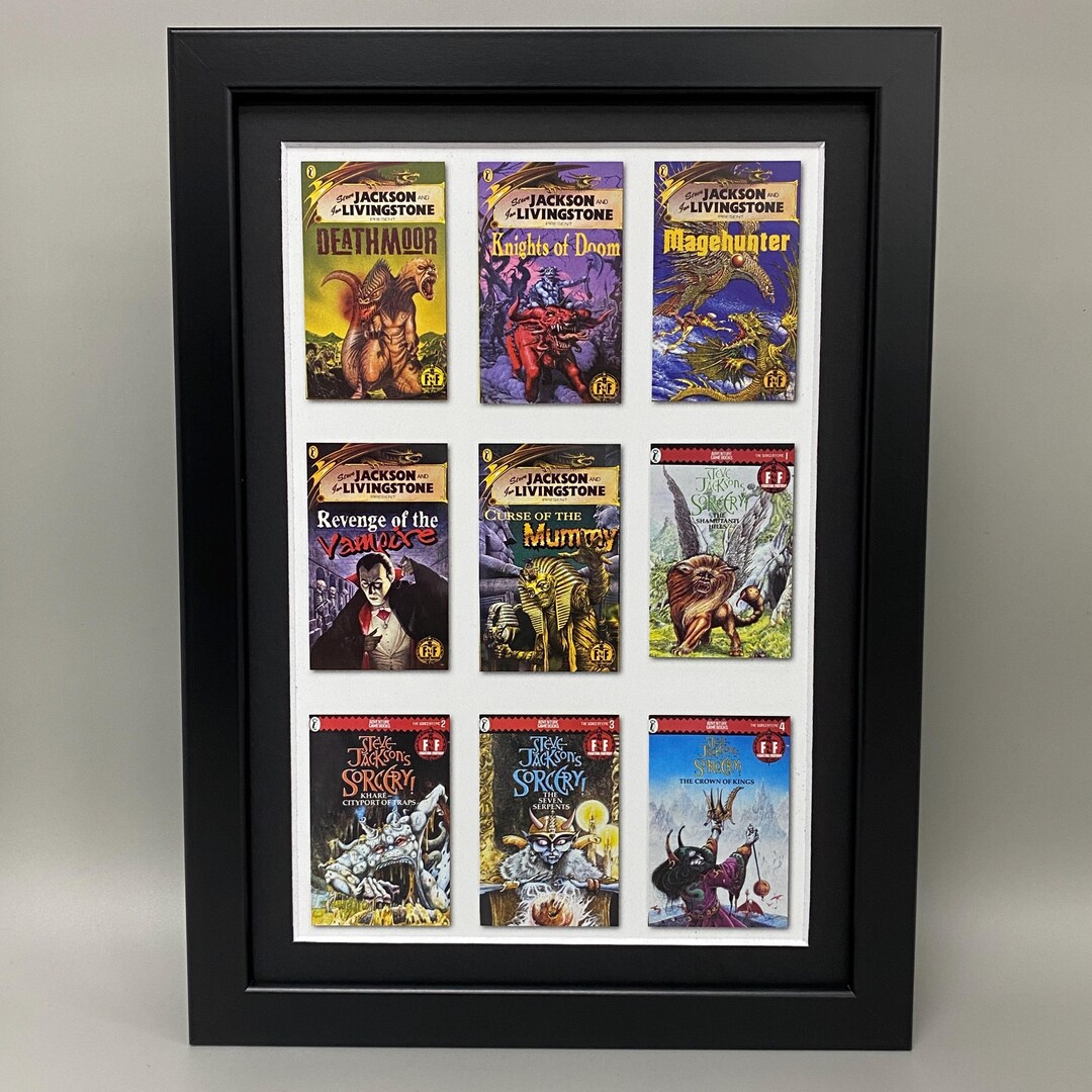 Fighting Fantasy Framed Book Cover Art. Steve Jackson, Ian Livingstone ...