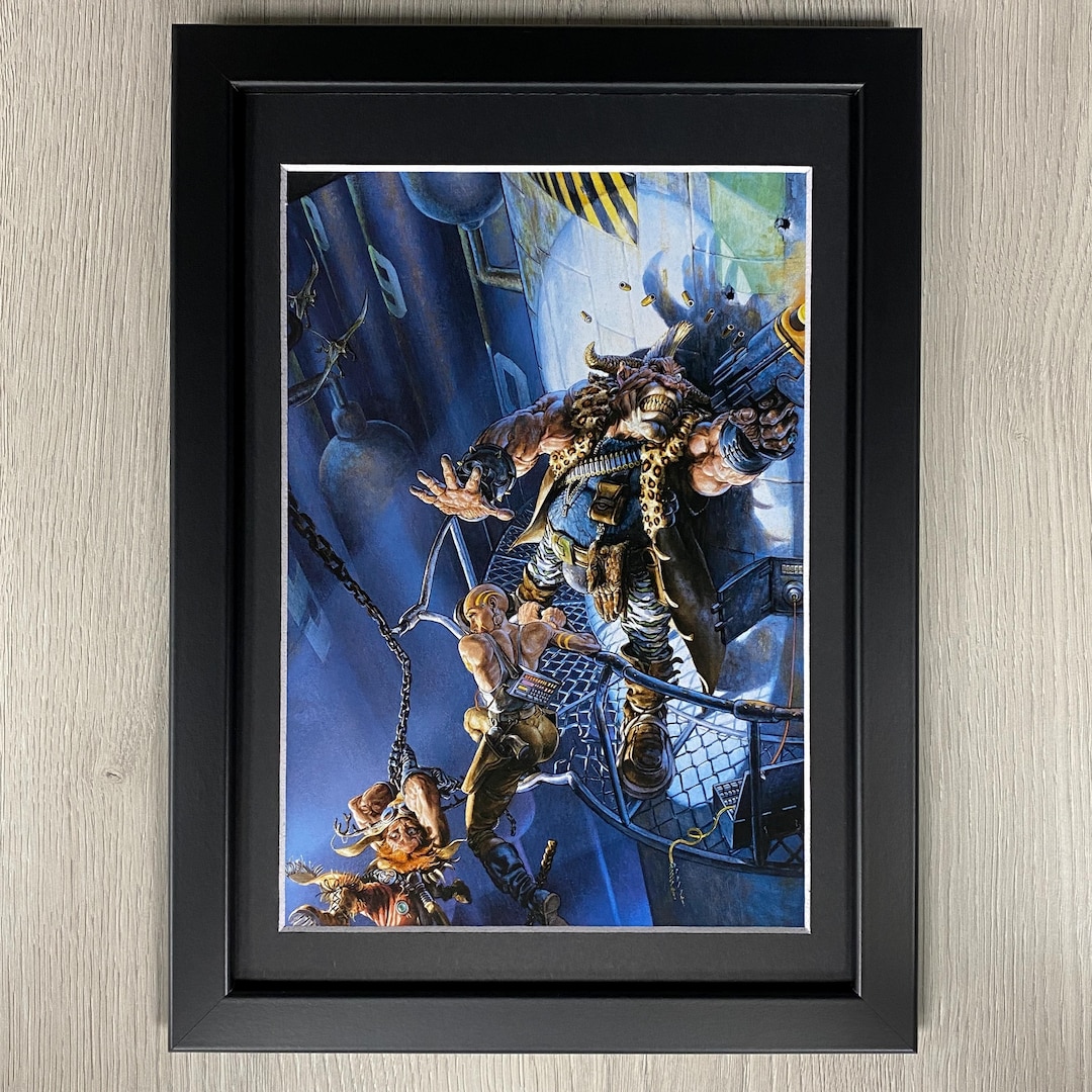 Framed Paul Bonner Shadowrun Art. Shadowrun 3rd Edition Rulebook Cover ...