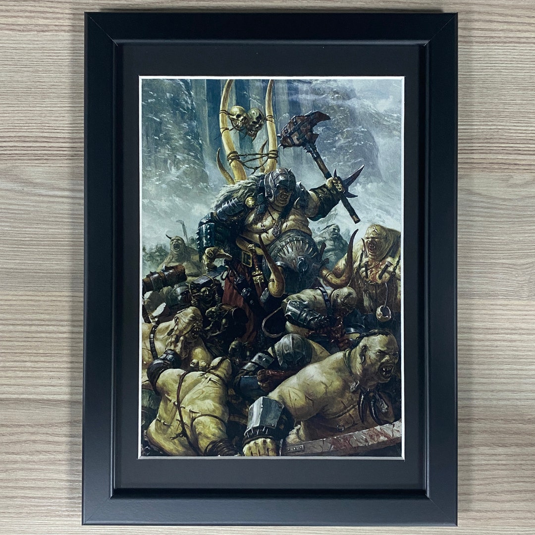 Ogor Tyrant Framed Art Ogor Mawtribes Ogre Kingdoms Iron Gut ...