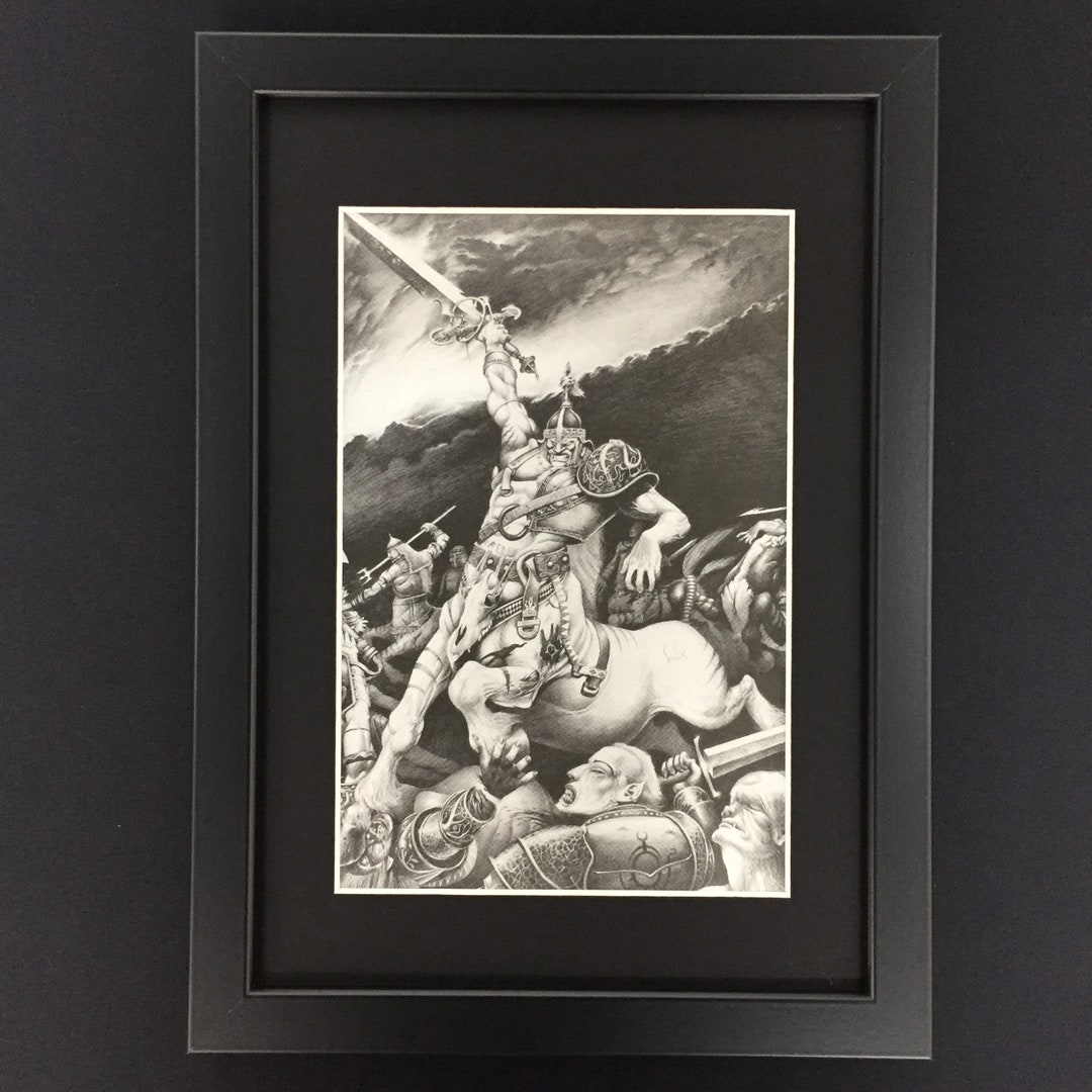 Framed Chaos Dragon Ogre Art. Everchosen Warriors of Realm of AOS Games ...