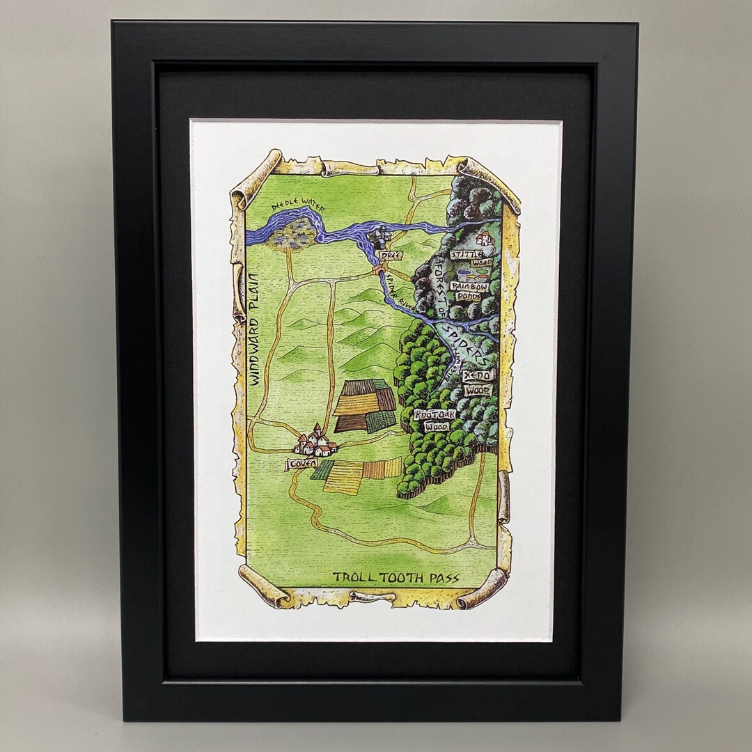 Creature of Havoc Map Fighting Fantasy Framed Art. Steve Jackson, Ian ...