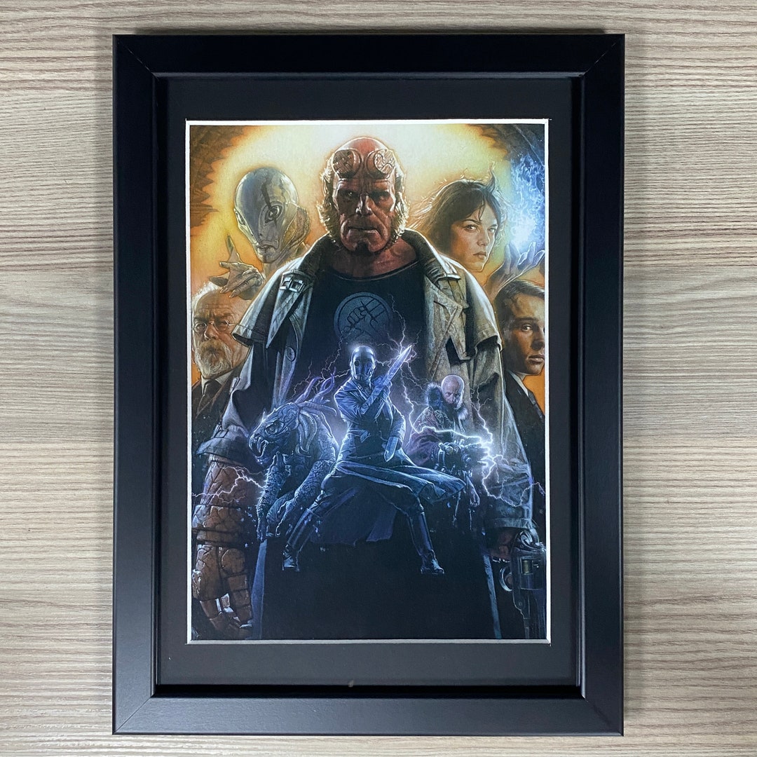 Hellboy Framed Poster Art Pulp Sci-fi Horror Fantasy Mondo Horror ...