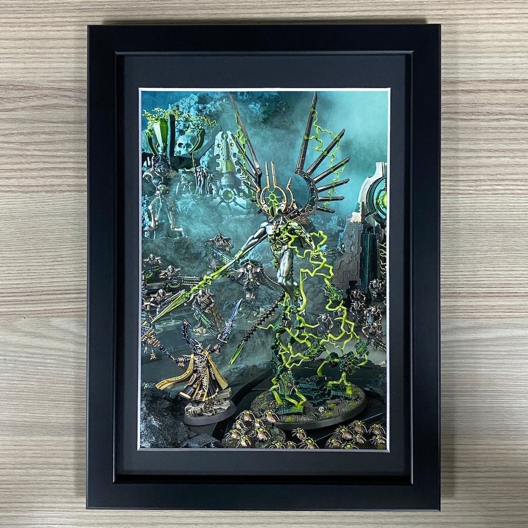 Necrons Framed Art. C'tan Shard of the Void Dragon, Necron Warrior ...