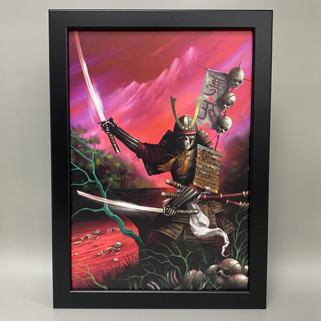 Sword of the Samurai Fighting Fantasy Book Cover Framed Art ...