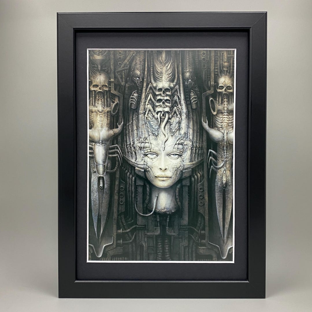 Li II, Li Tobler by H.R. Giger Framed Art. Biomechanical, Figuratism ...