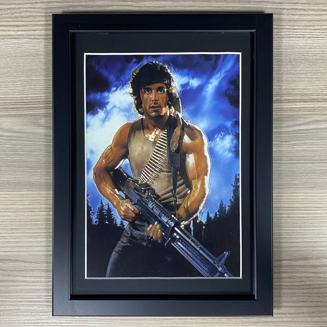 Rambo First Blood Framed Art Drew Struzan Sci-movie Sylvester Stallone ...