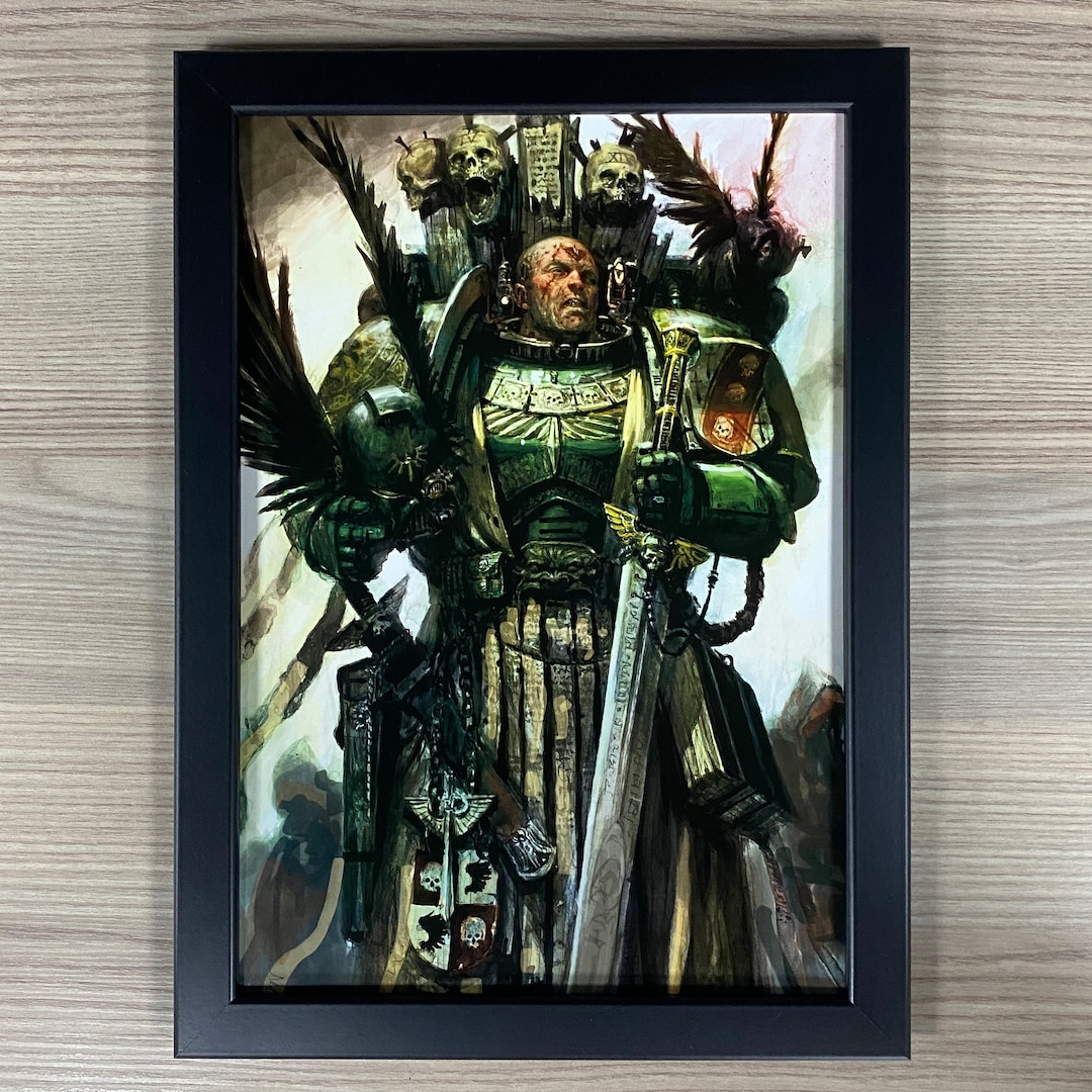 Dark Angels Company Master Framed Art. Veteran, Adeptus Astartes, Space ...