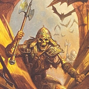 Undead Skeleton, Dungeons and Dragons Framed Vintage Art. D&D, RPG ...