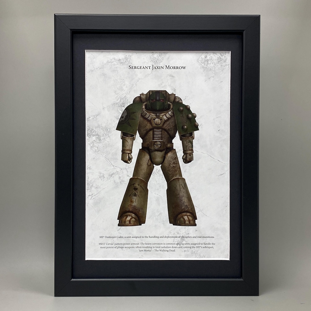 Death Guard Framed Art. Sergeant Jaxin Morrow, 101st Destroyer Cadre ...