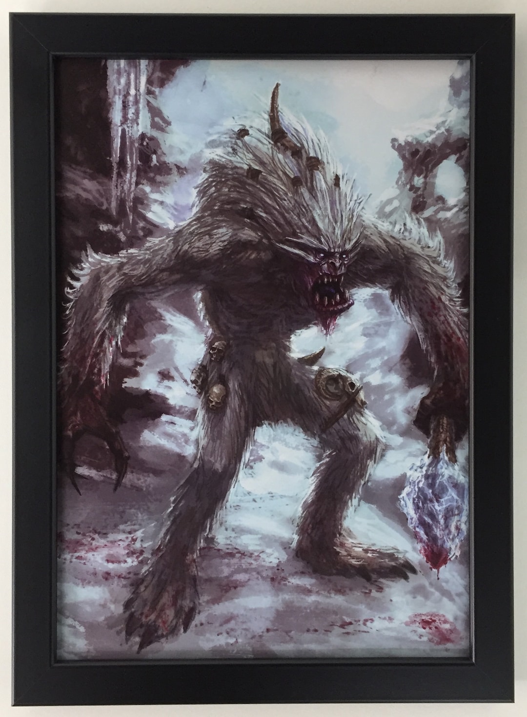 Icefall Yhetee Framed Art. Ogre Kingdoms, Yheti, Yeti, Yetee, Beastclaw ...