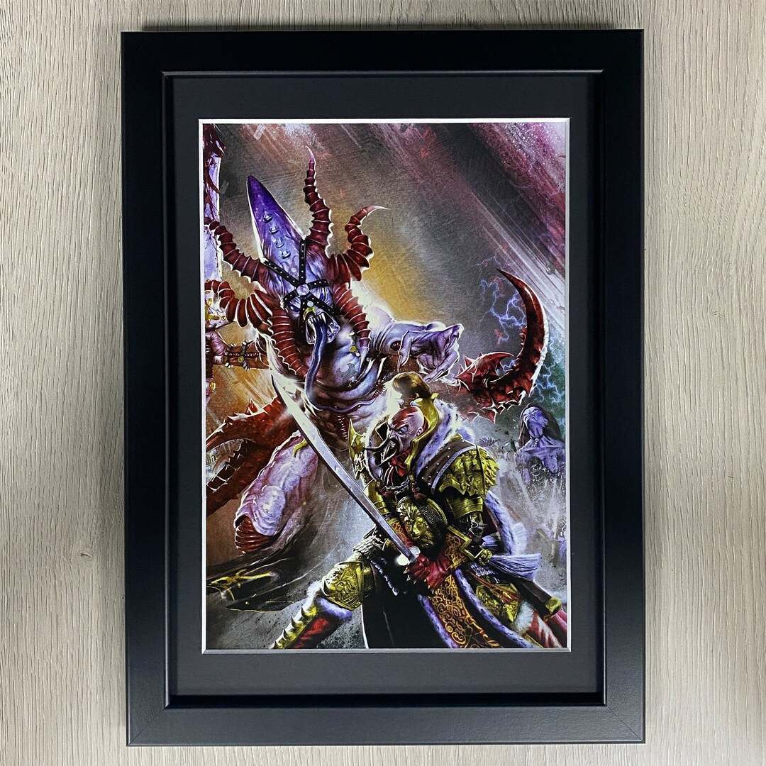 White Scars Framed Art Jaghatai Khan Primarch Horus Heresy Warhammer ...