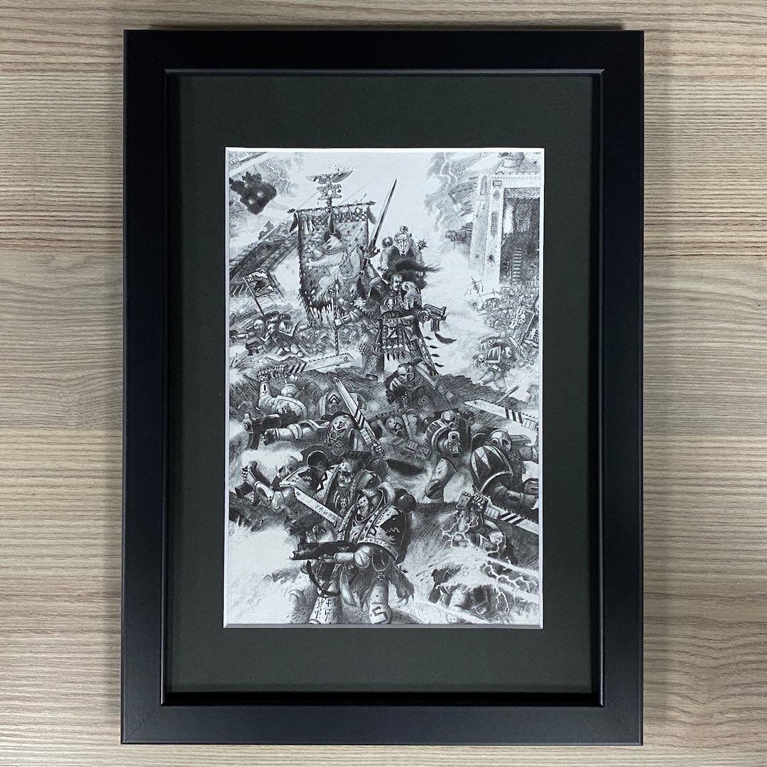 Ragnar Blackmane Framed Art. John Blanche, Space Wolves, Space Marines ...