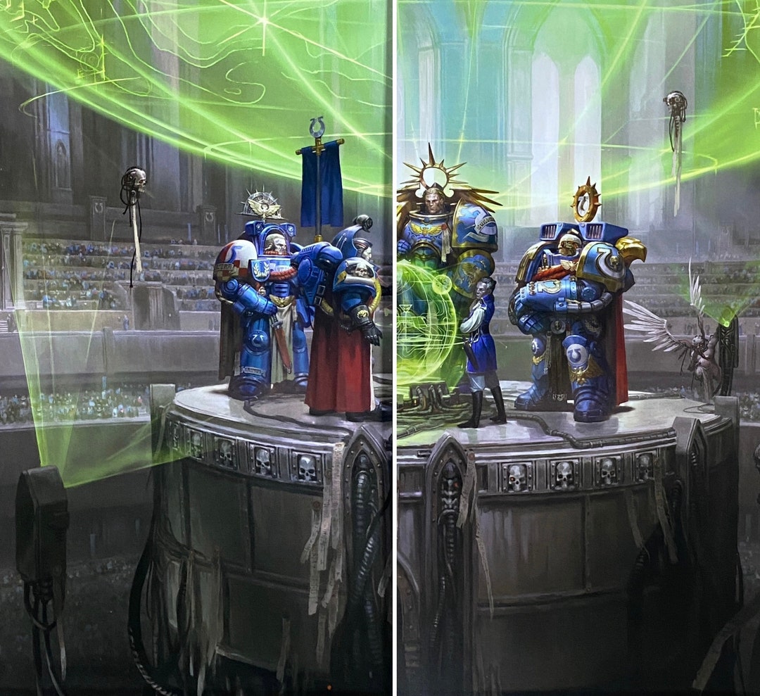 Ultramarines Roboute Guilliman Framed Art Double Pack Marneus Calgar ...