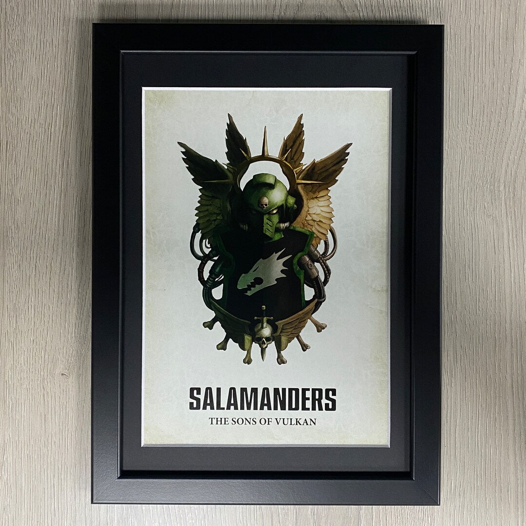 Salamanders the Sons of Vulkan Crest Framed Art Horus Heresy Games ...