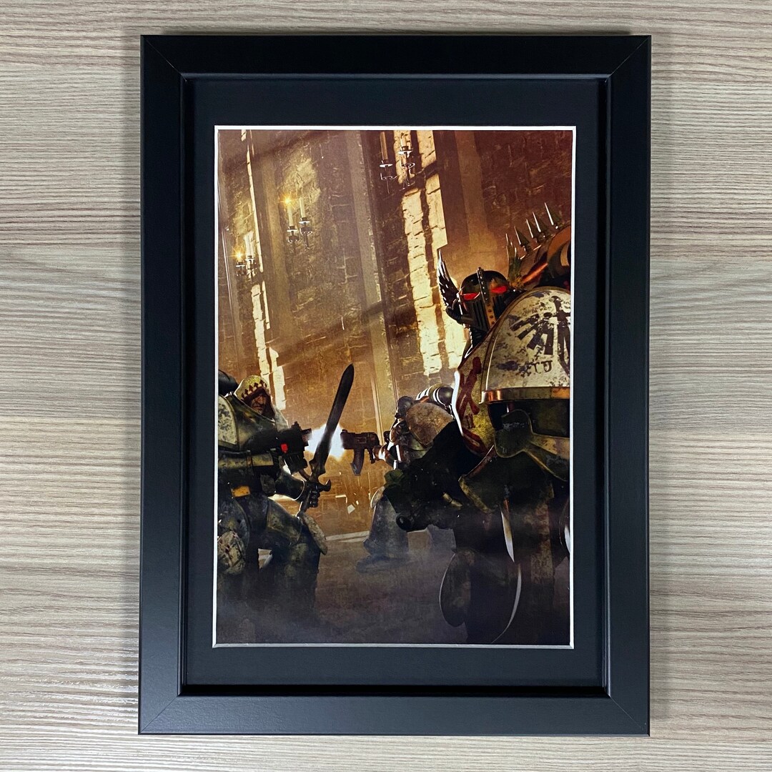 Dark Angels Framed Art Descent of Angels Adeptus Astartes Space Marines ...