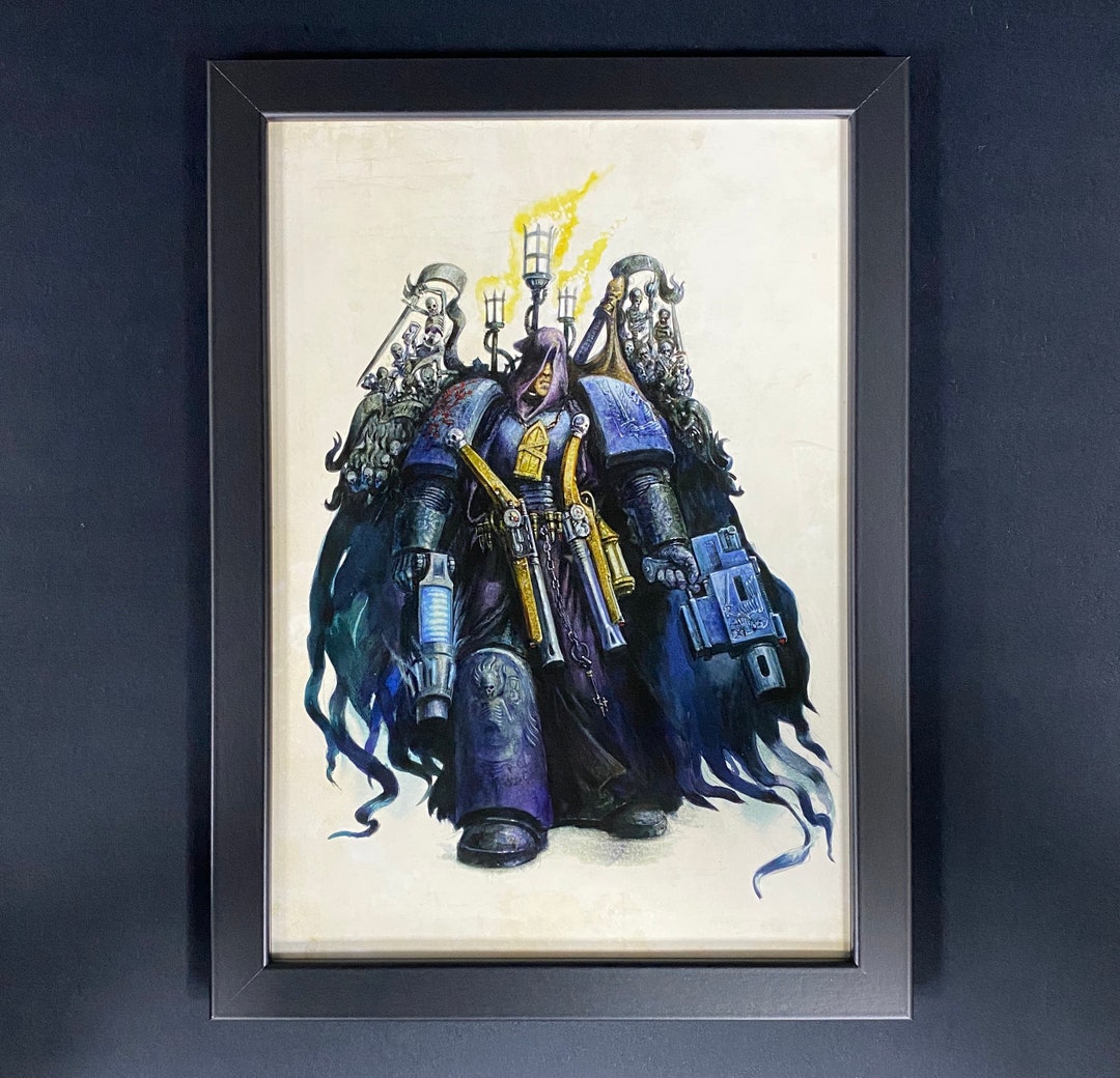 Cypher the Fallen Framed Art Space Marines Dark Angels Chaos Plasma ...
