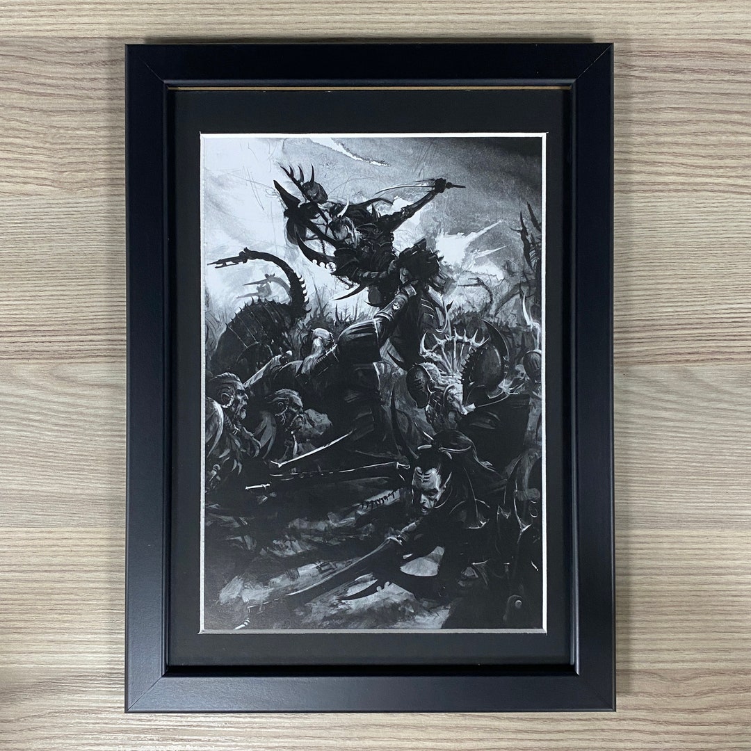 Drukhari Framed Art Dark Eldar Wyches Talos Pain Engine Kabalite Cronos ...