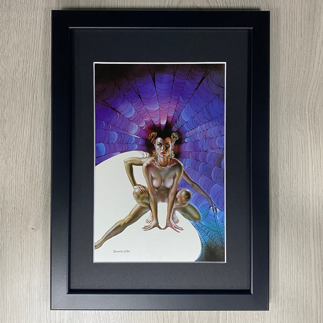 Boris Vallejo Framed Art Spider Woman Pulp Sci-fi Fantasy Female 1984 ...
