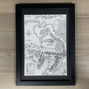 The Old World Map Framed Art AOS Games Workshop Warhammer - Etsy