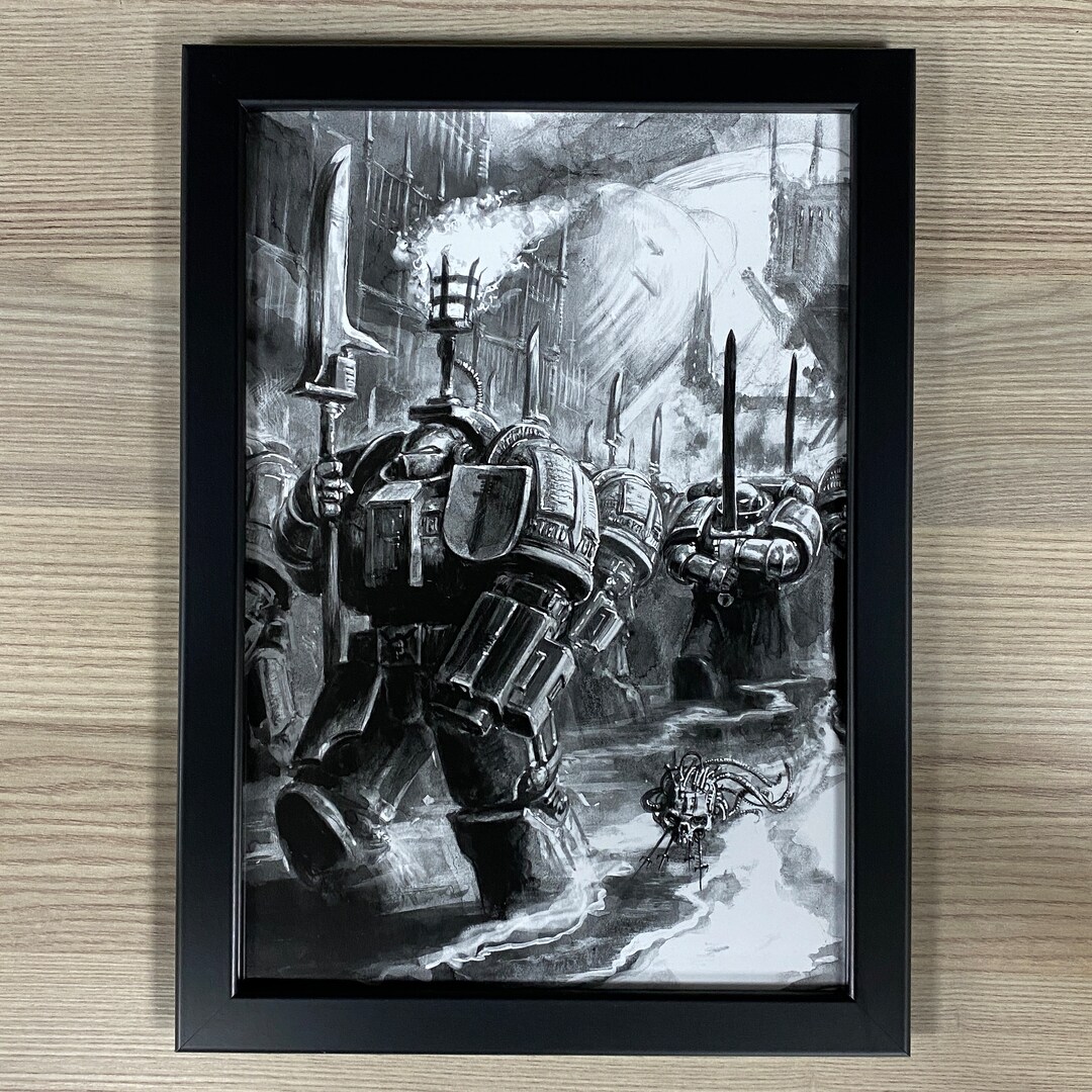 Grey Knights Framed Art Space Marines Terminator Force Halberd Ordo ...
