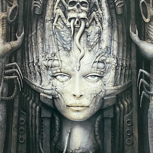 Li II, Li Tobler by H.R. Giger Framed Art. Biomechanical, Figuratism ...