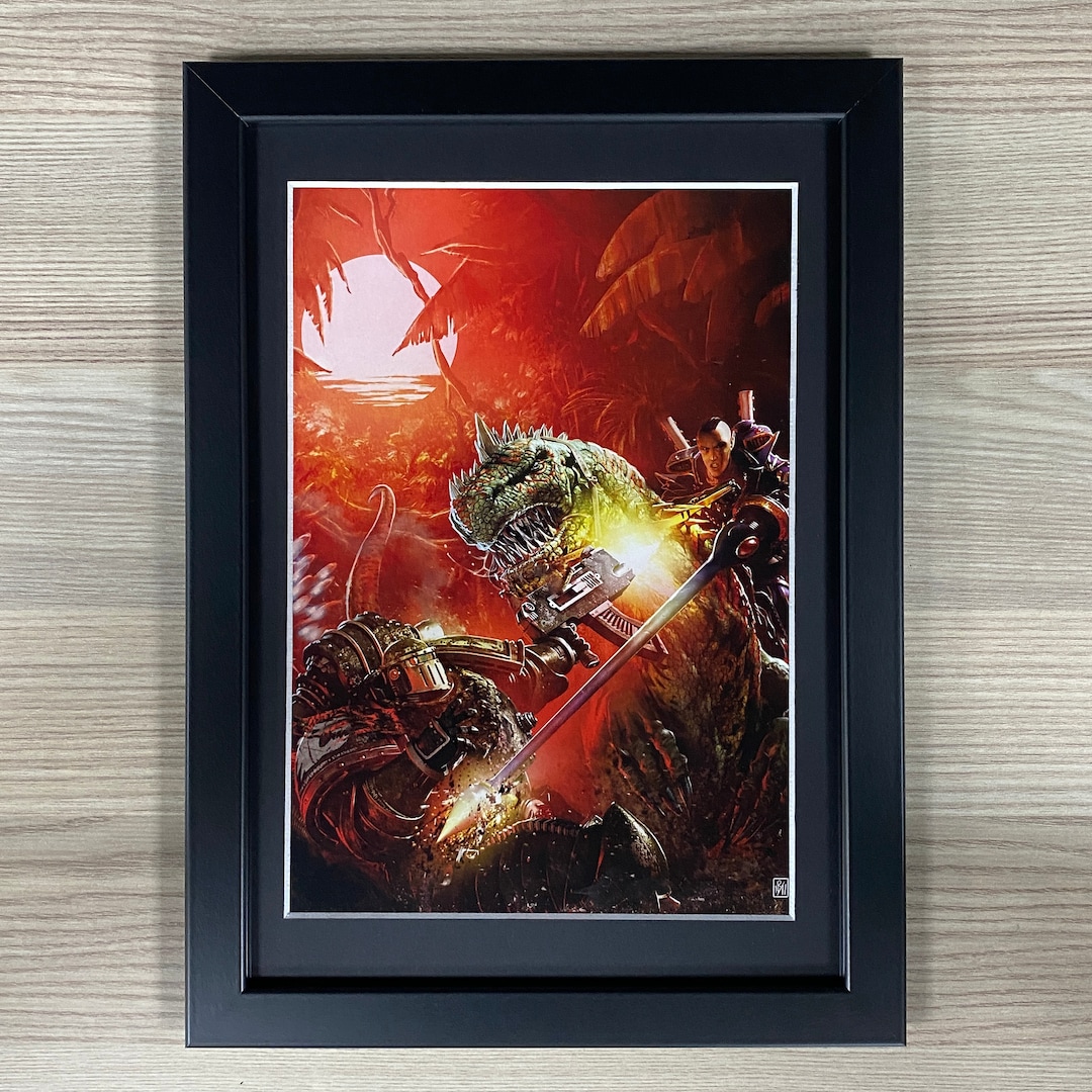 Promethean Sun Framed Art Salamanders Eldar Exodite Dragon Knight Space ...
