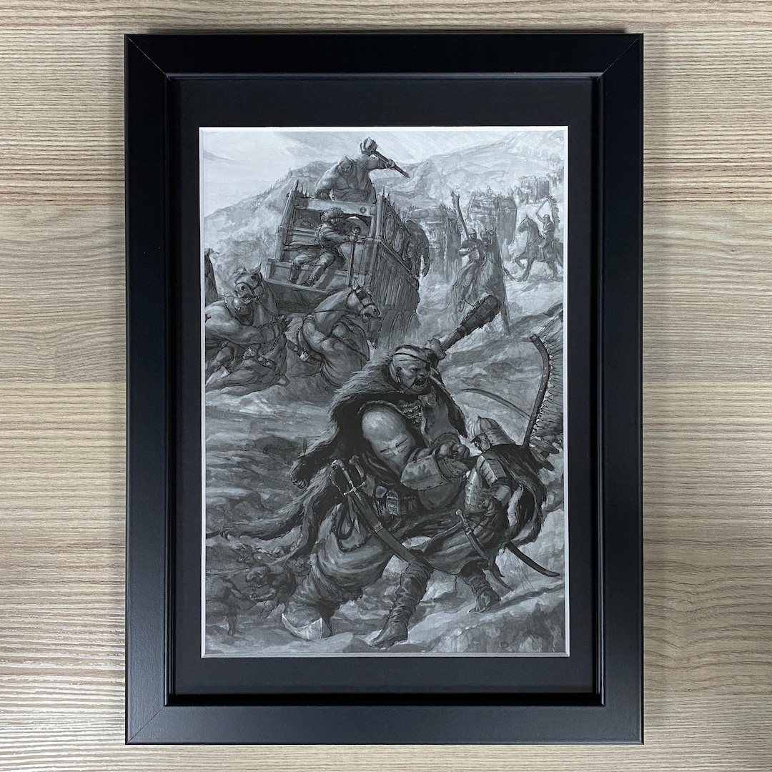 Ogor Hunter Framed Art Ogor Mawtribes Beastclaw Raiders Ogre Kingdoms ...