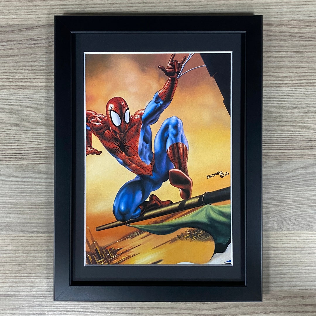 Boris Vallejo Framed Art Spider-man Peter Parker Marvel Pulp Sci-fi ...