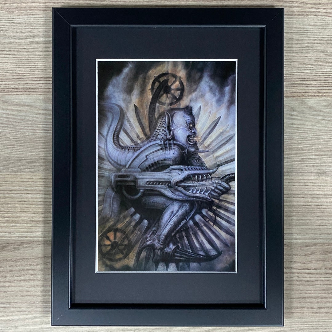 Goho Doji H.R. Giger Framed Art Pulp Sci-fi Fantasy Classic Biomech ...