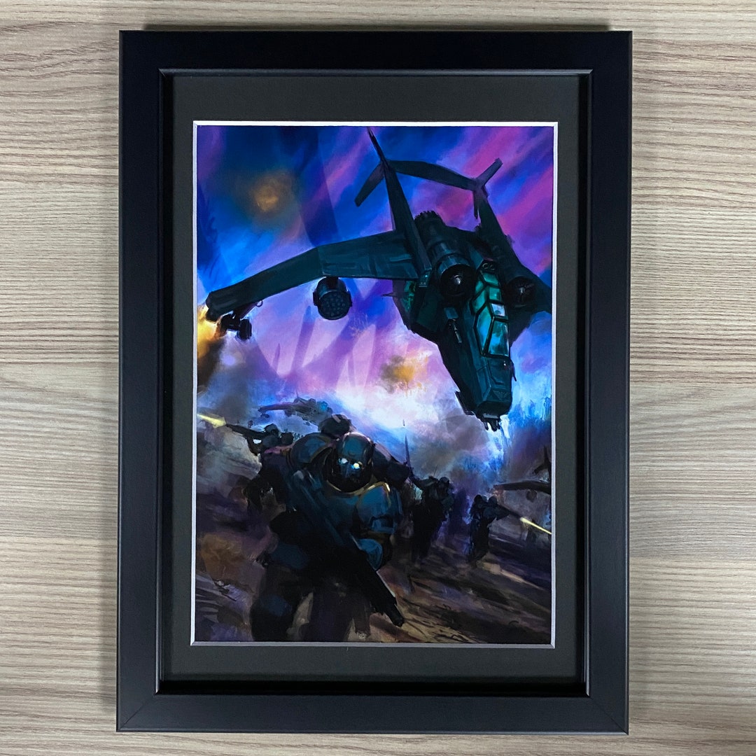 Tempestus Scions Framed Art Vlakyrie Imperial Guard Astra Militarum Hot ...