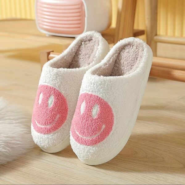 Smiley Face Slippers - Etsy