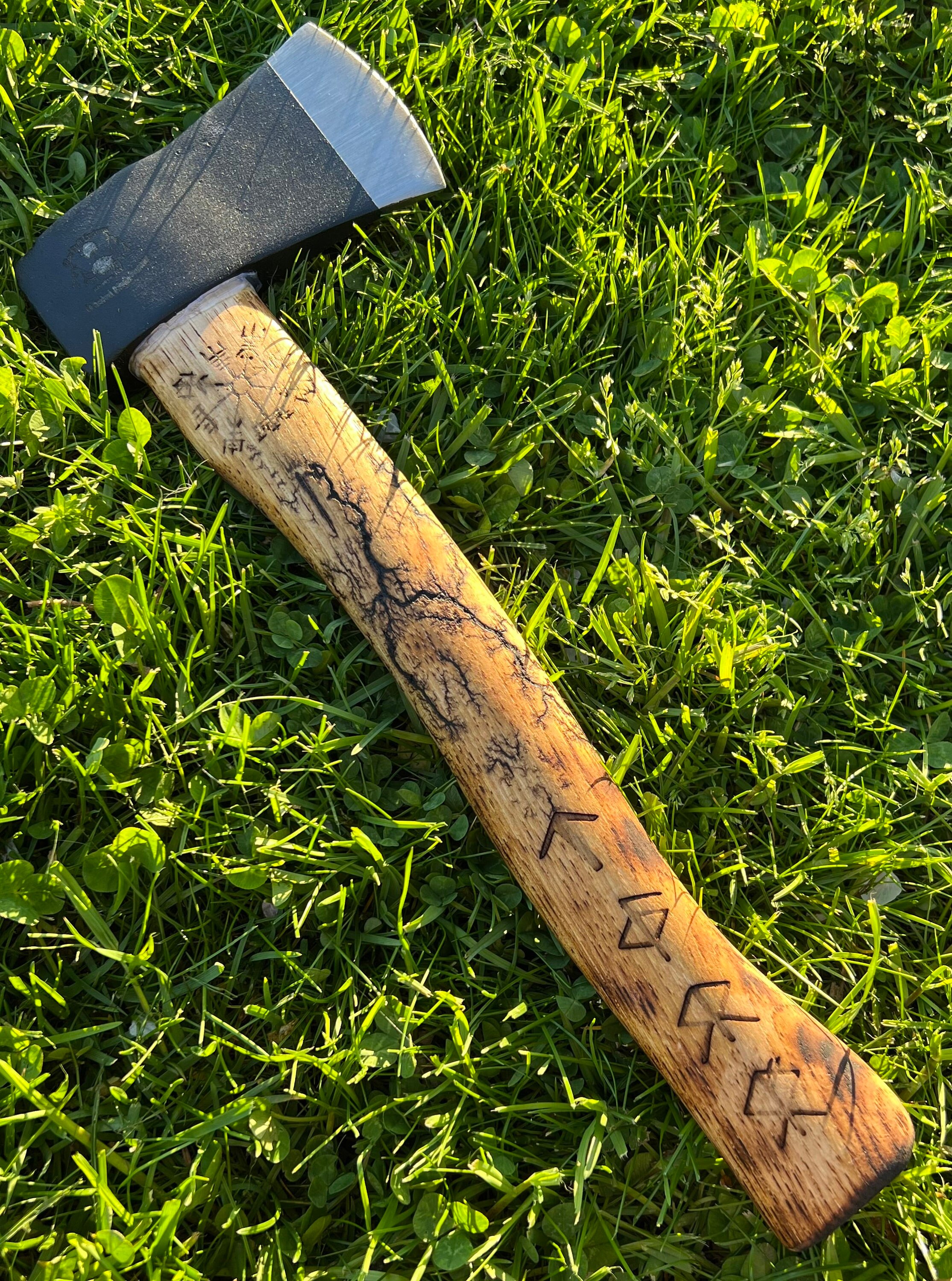 Wood Burned Axe Etsy