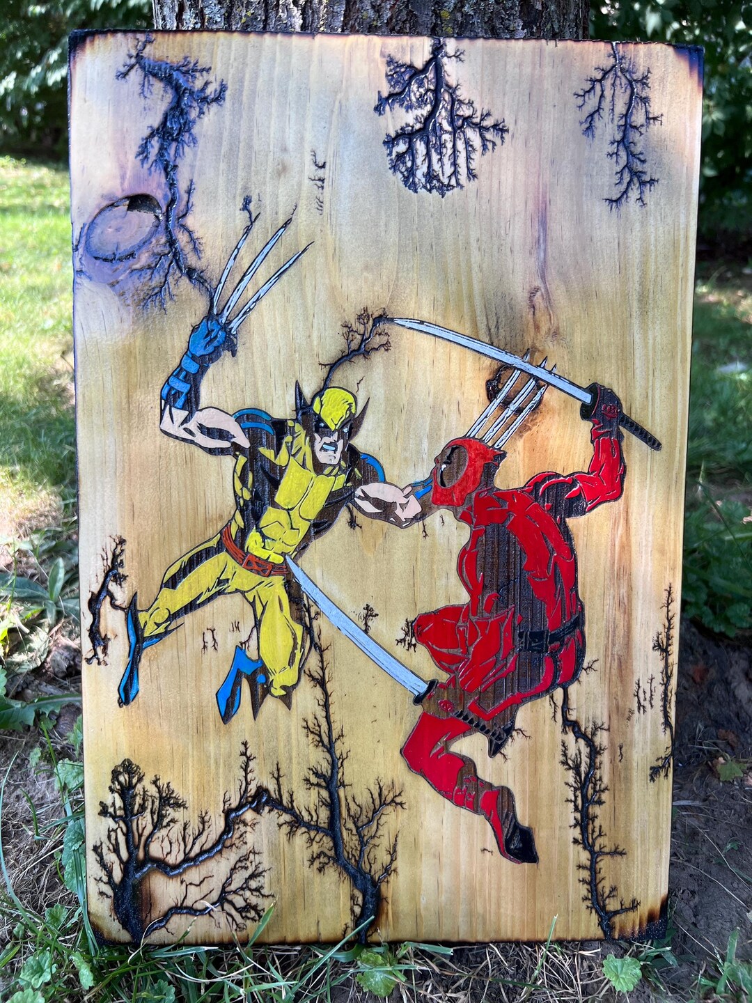 Fractal Burned Deadpool Wolverine Art - Etsy