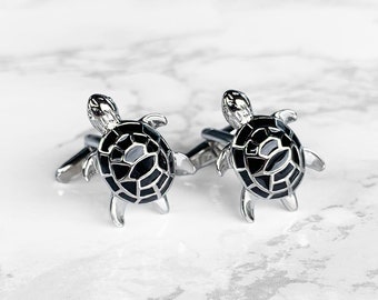 Turtle Cufflinks Tortoise Cuff Link Set Gift for Him | Etsy UK