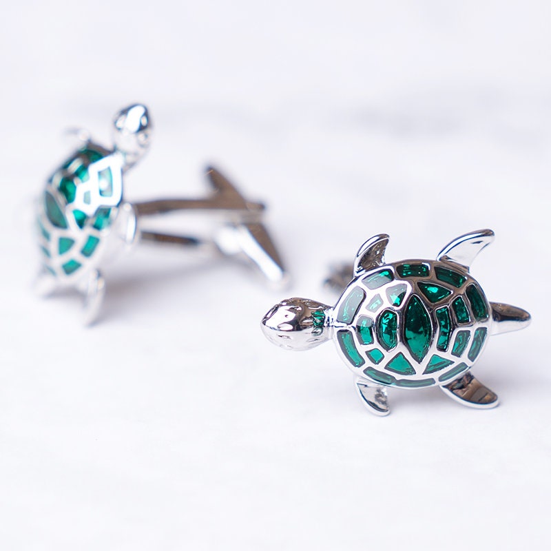 Turtle Cufflinks Tortoise Cuff Link Set Gift for Him - Etsy UK