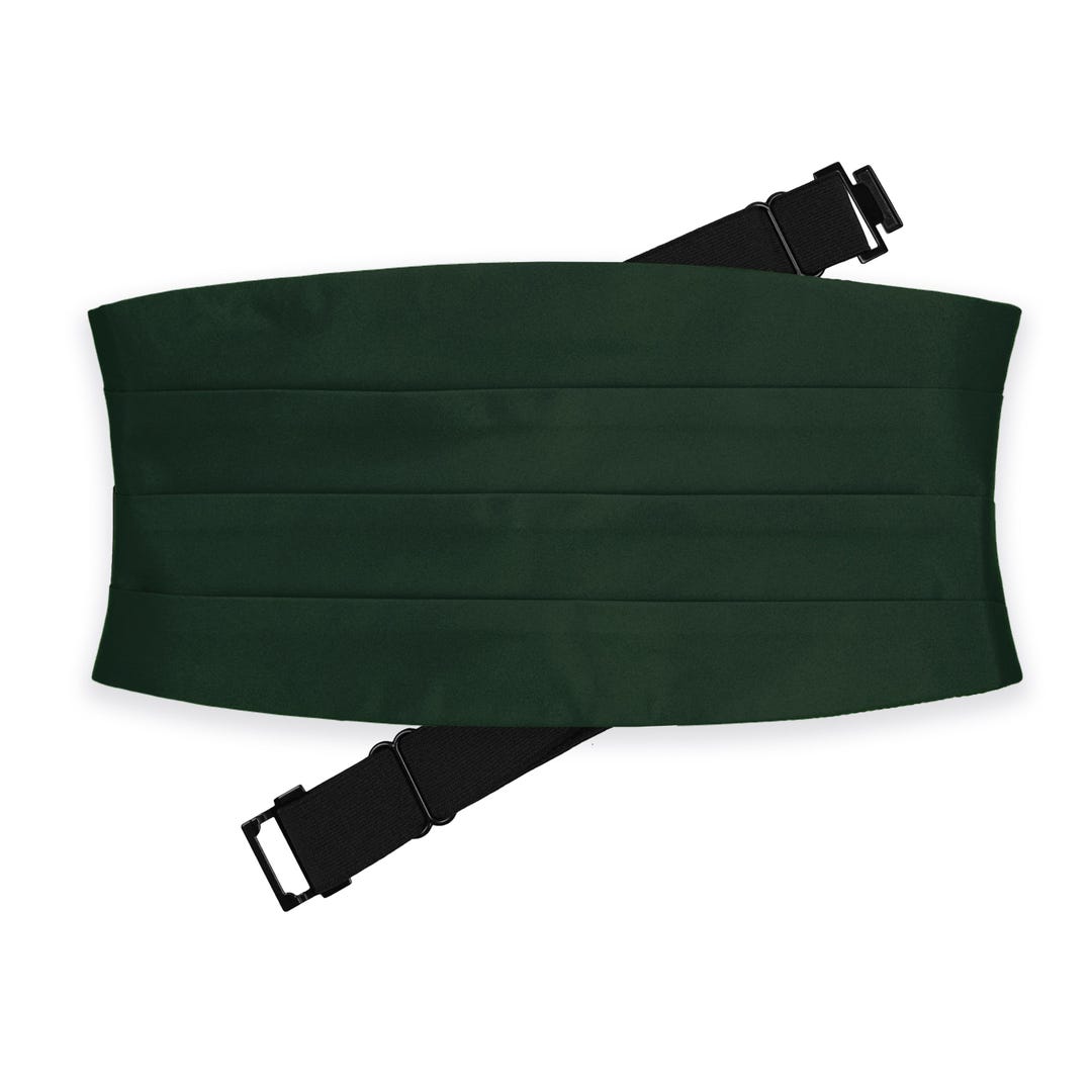 Dark Green Cummerbund, Classic Handmade Tuxedo Cummerbund, Fully ...