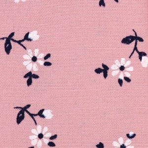 Floral Tie and Matching Pocket Square Set in Pink. Handmade 100% Cotton ...